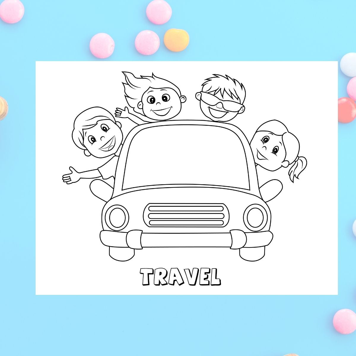 Travel Coloring Page - ADVENTURES - Axel Adventures